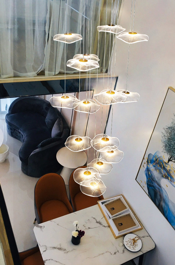 Modern Round Tiered Foyer Gold Chandelier 6 Lights For Entryway in ...